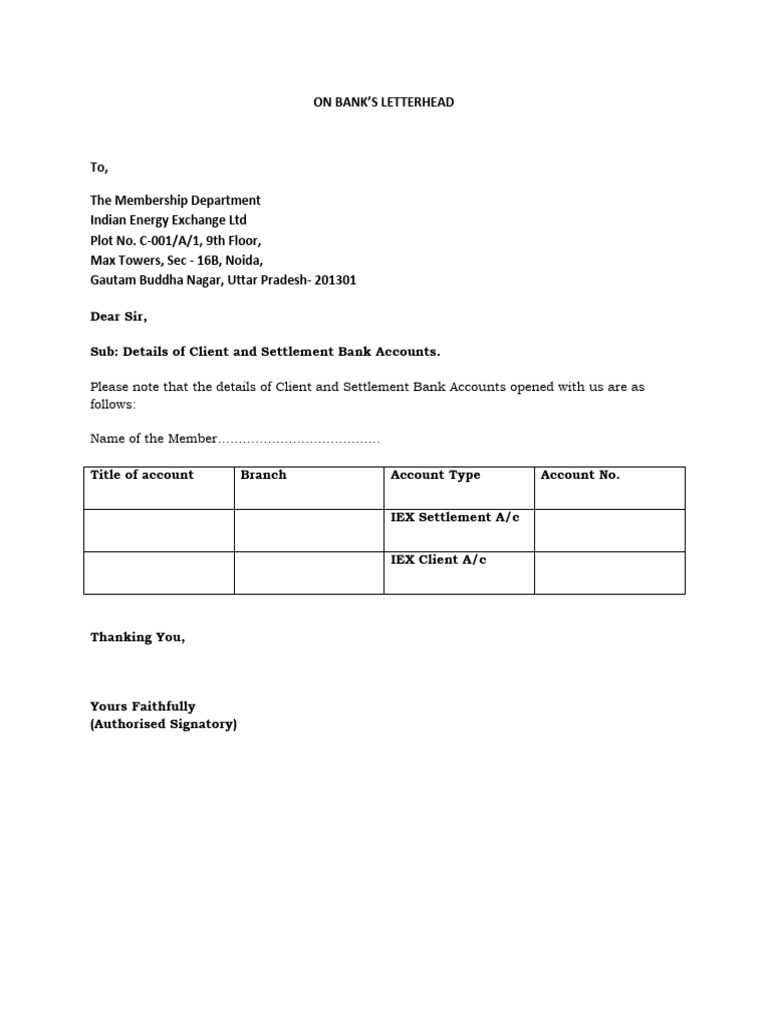 Power Exchange Bank - Letter | PDF