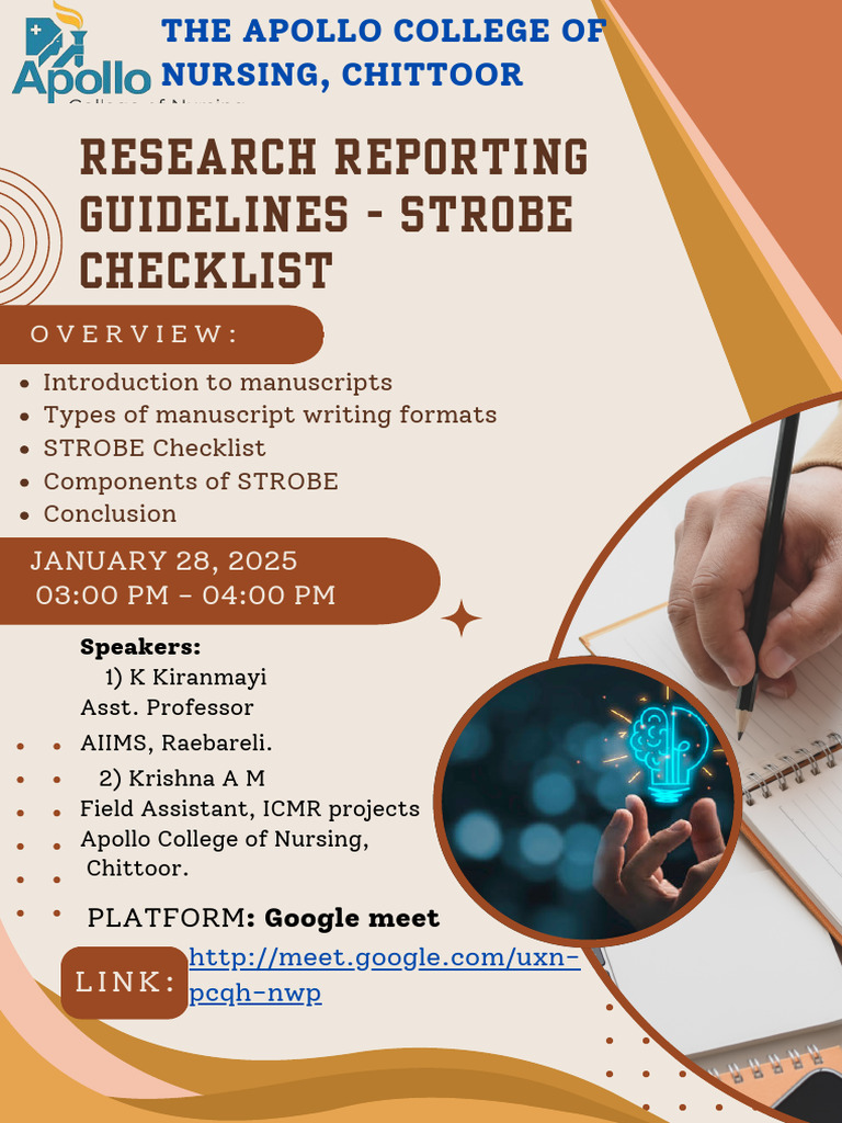 Research Reporting Guidelines_STROBE Checklist_FDP Flyer. | PDF