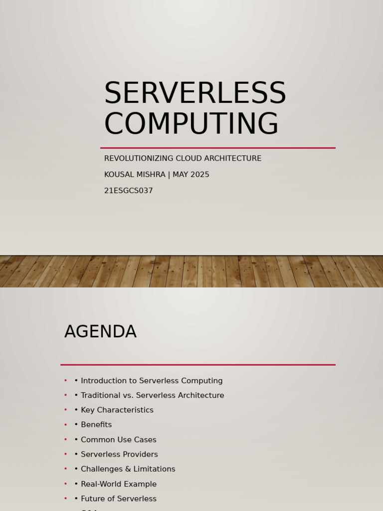 Serverless Computing Presentation | PDF