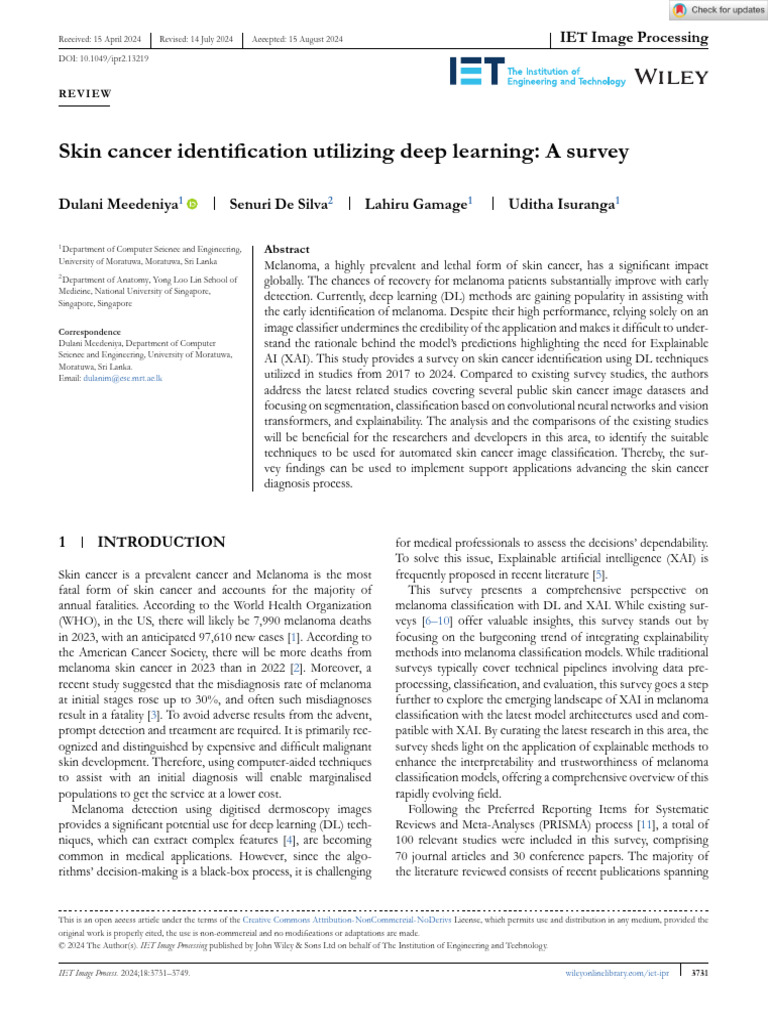 IET Image Processing - 2024 - Meedeniya - Skin Cancer Identification ...
