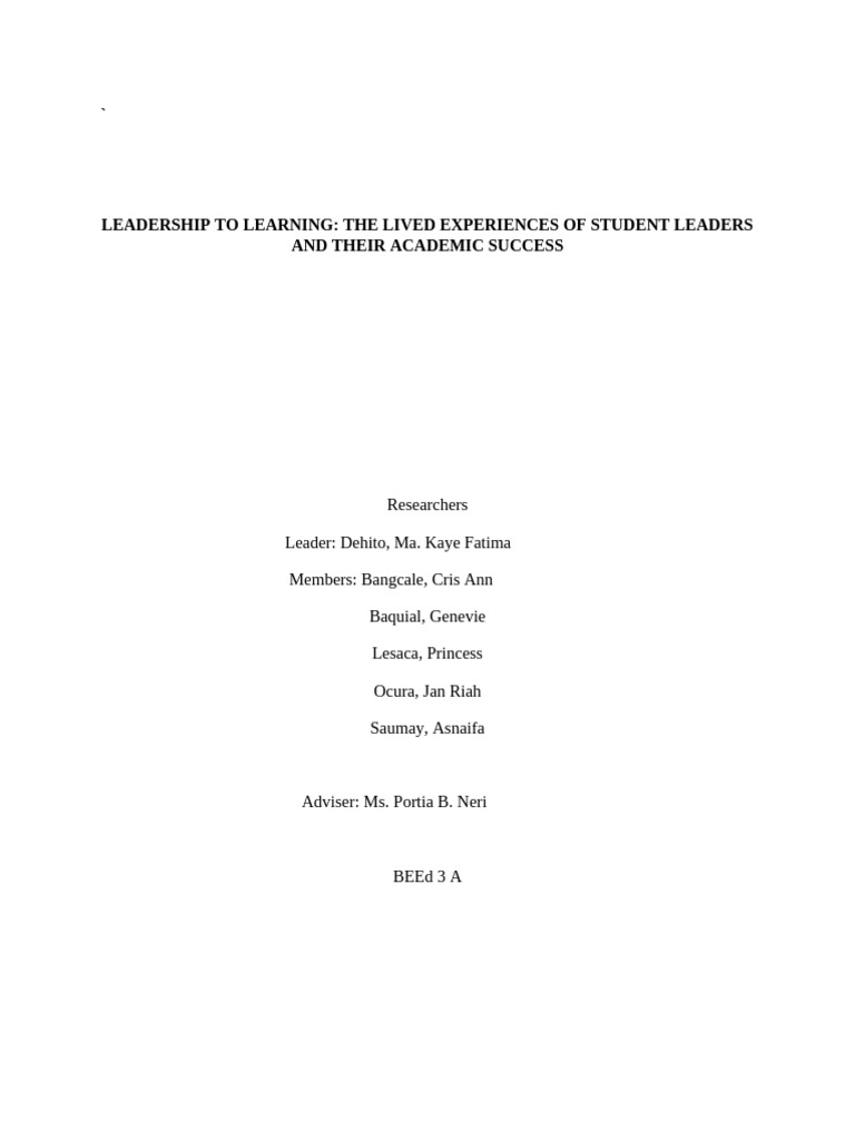 Res Manuscript Pang Final Nani Manifest | PDF | Phenomenology ...