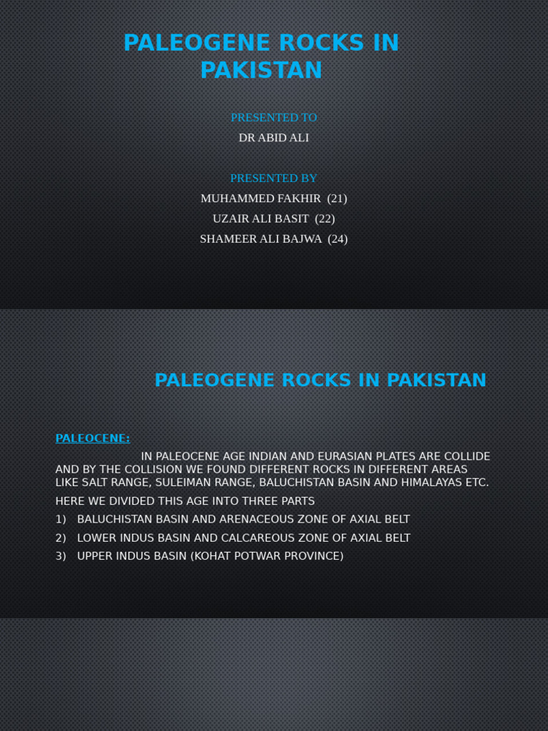 Paleogene Rocks in Pakistan | PDF | Geological Formation | Plate Tectonics