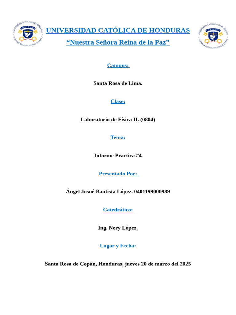 Informe Practica #4 | PDF | Temperatura | Calor