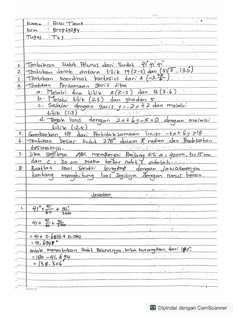 Tugas tt3 MTK Ricci | PDF