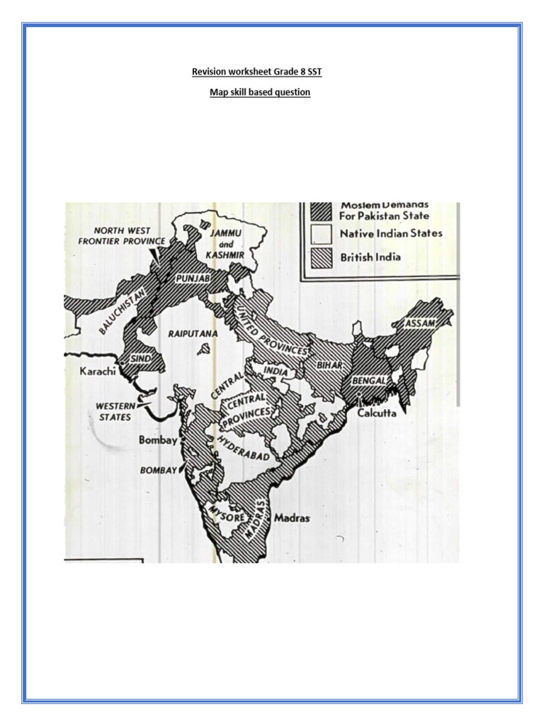 Map skill based question G-08 | PDF