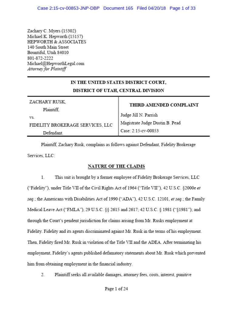 Complaint Merged Compressed | PDF | Americans With Disabilities Act Of ...