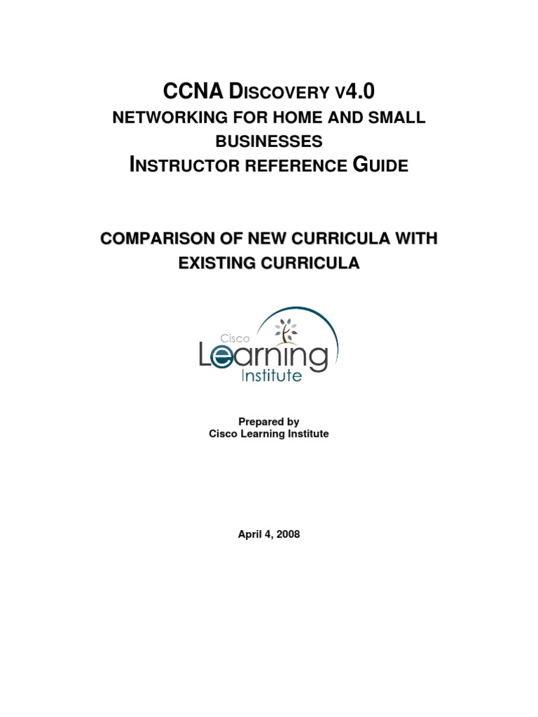 CCNA Discovery-Networking For Home and Small Businesses-IRG | PDF | Ip Address | Computer Network