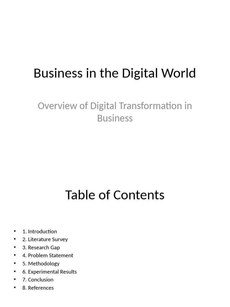 Business in The Digital World | PDF