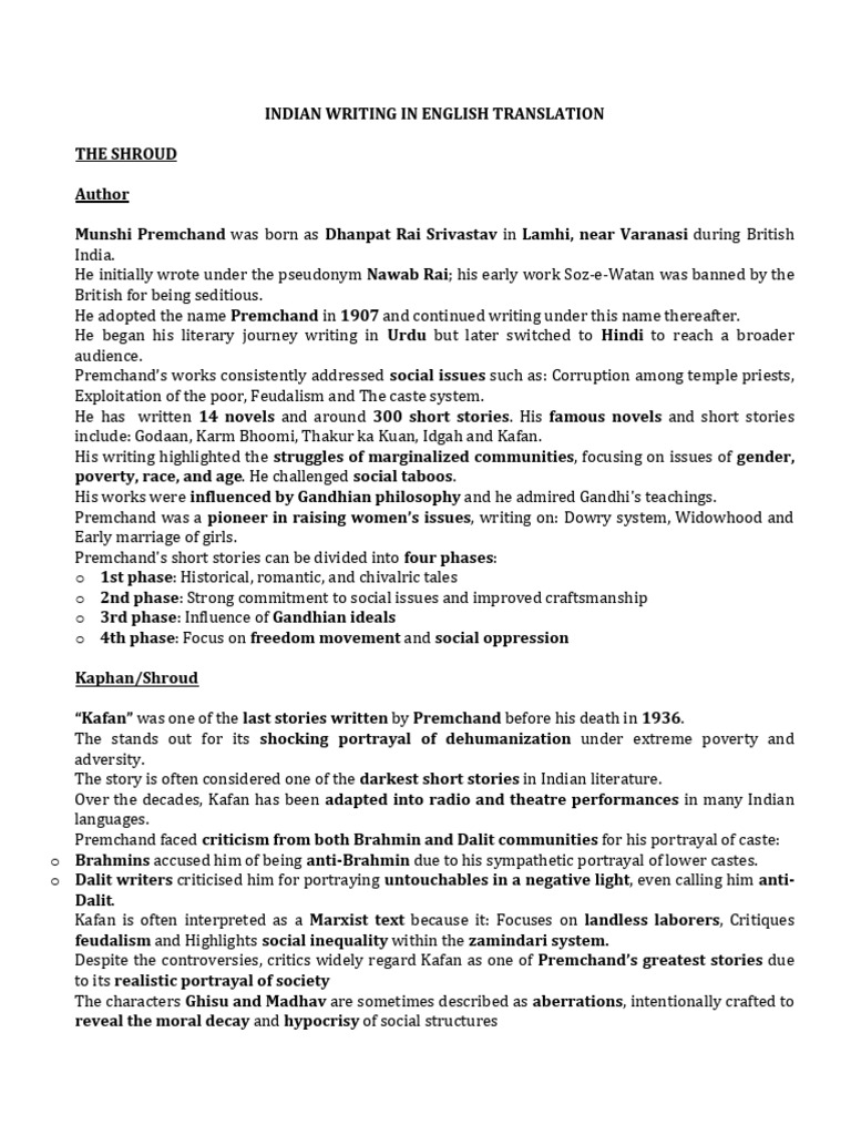 Indian Literature: Key Works & Themes | PDF