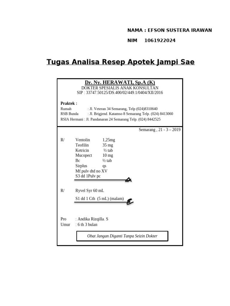 EFSON TUGAS APOTEK JAMPI SAE dg drp | PDF
