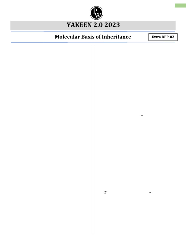 64018d1b30b2940018bdada1 - ## - Extra DPP-02 - Molecular Basis of ...