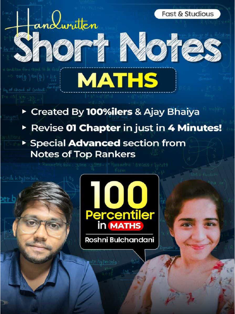 MATHS Short Notes | PDF