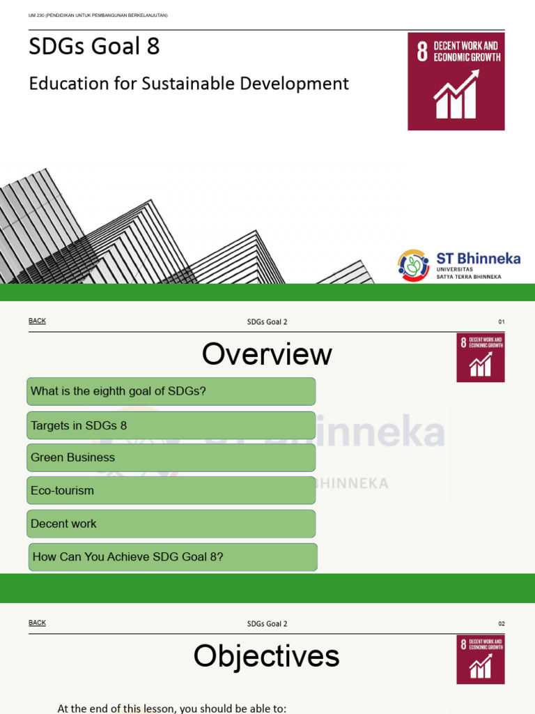 Week 4_SDG Goal 8.Pptx_compressed | PDF | Sustainability | Economy And ...