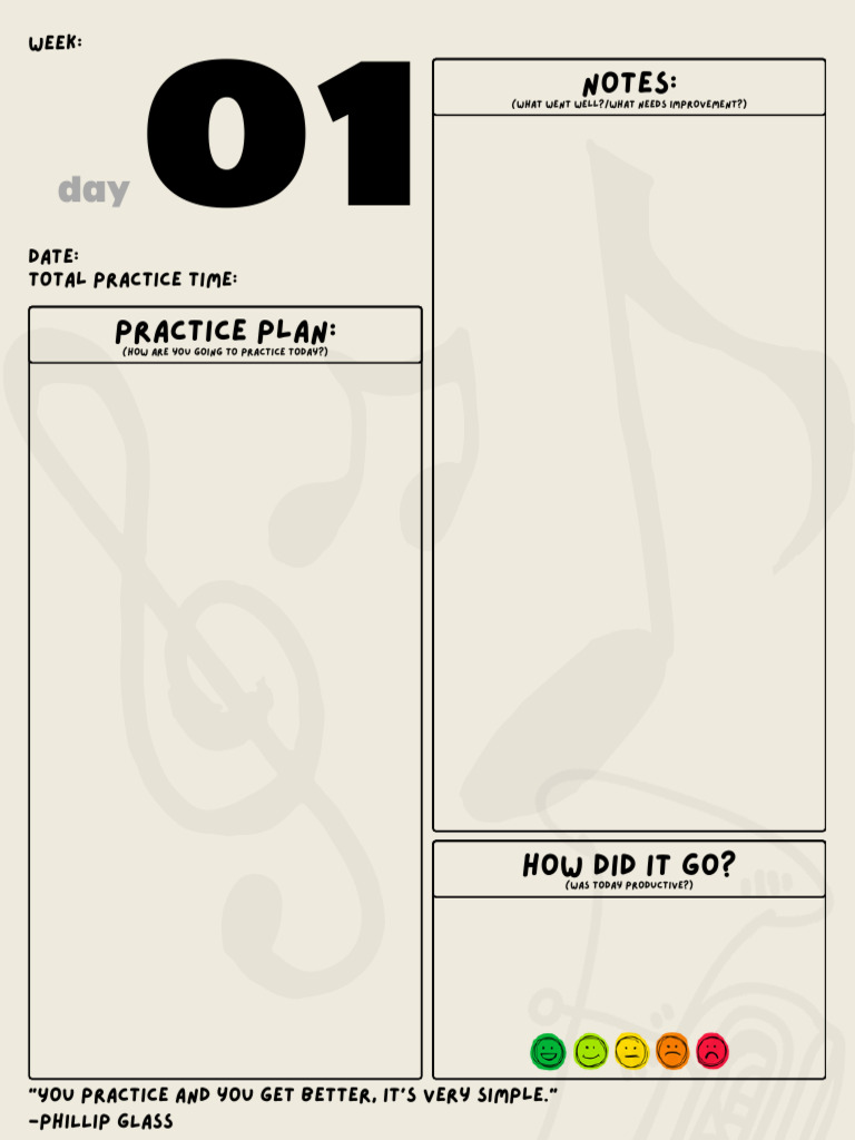 Practice Tracker Template | PDF