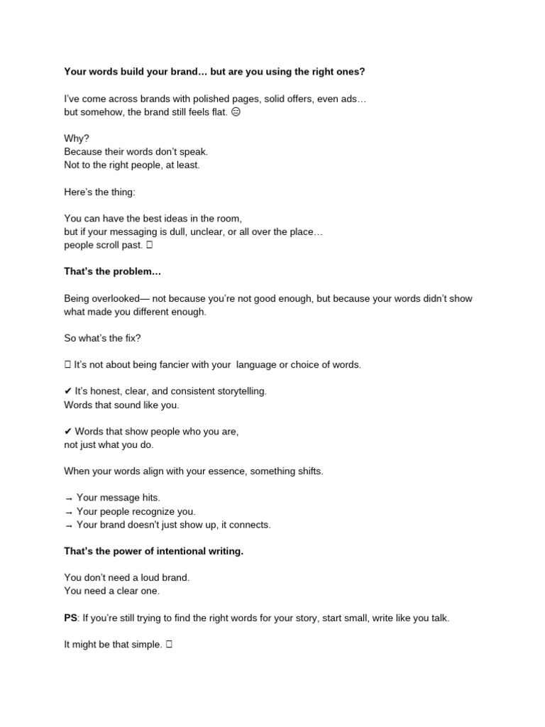 Your Words Build Your Brand But Are You Using The Right Ones | PDF