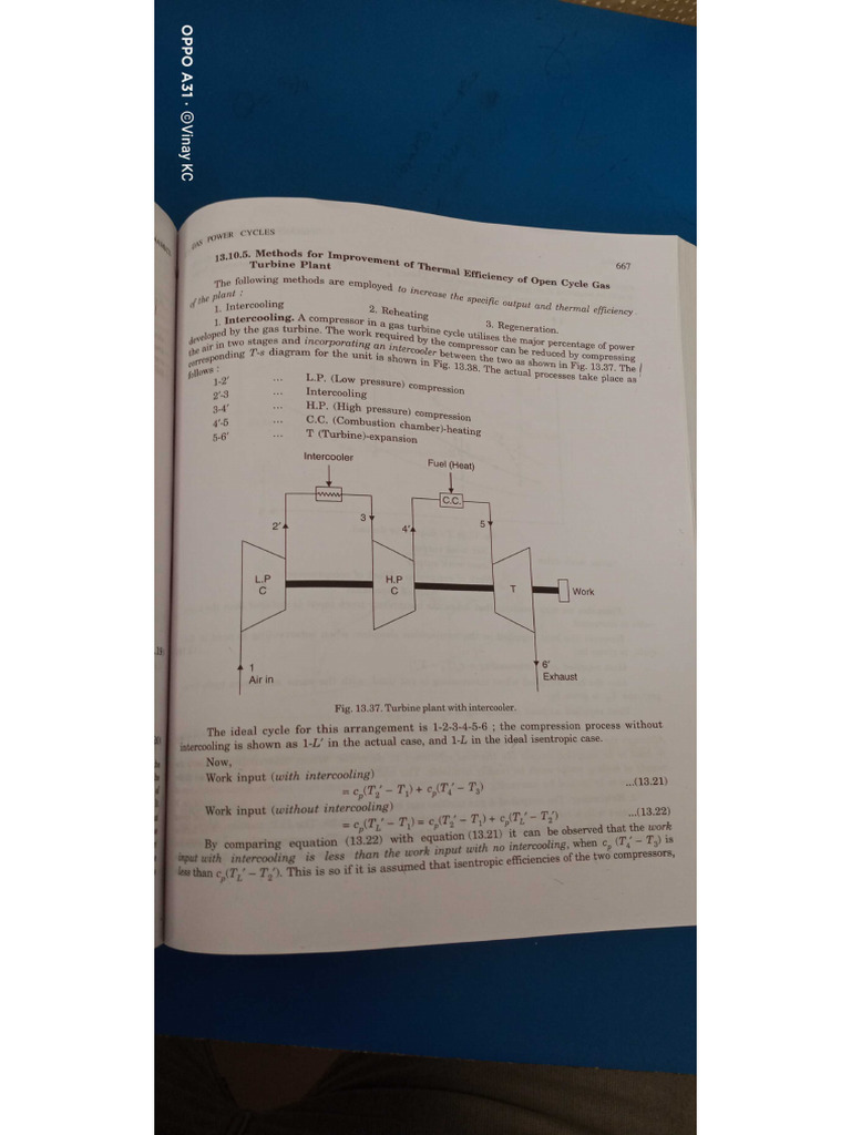 Intercooling, Reheating, Regeneration | PDF