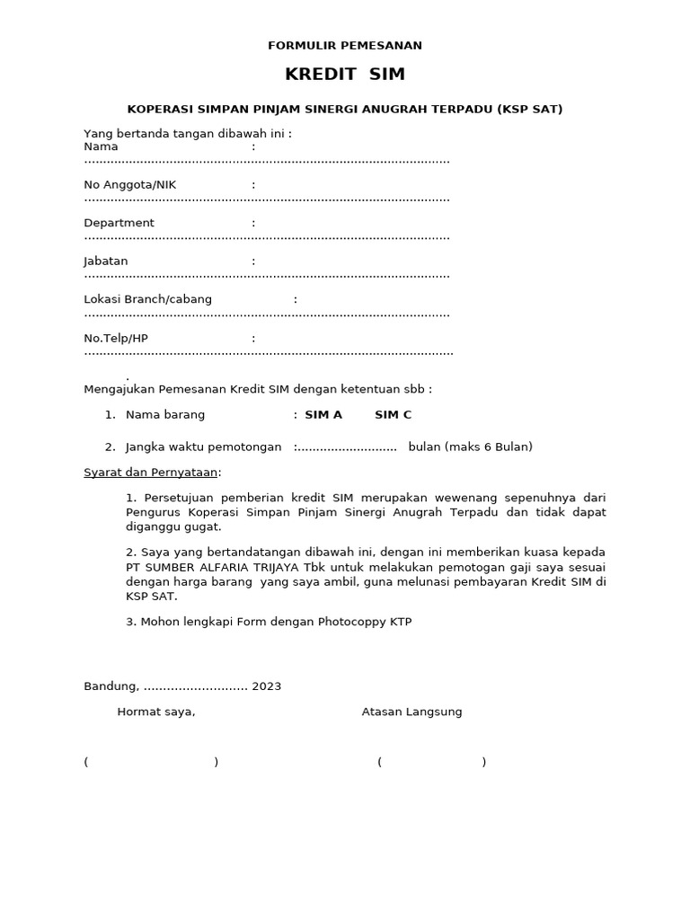 Form Sim | PDF