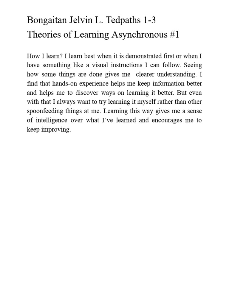Personal Learning Preferences Explained | PDF