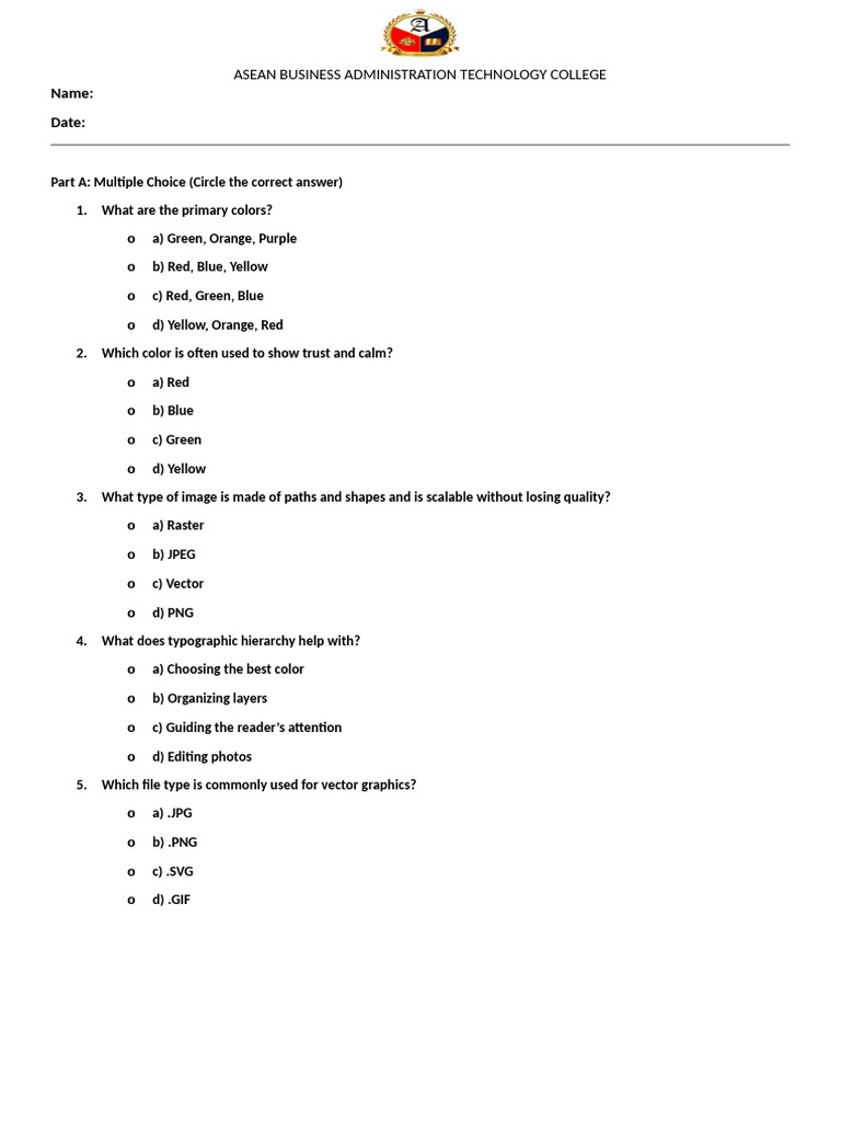 Worksheet No. 2 Digital Media | PDF | Communication Design | Vision