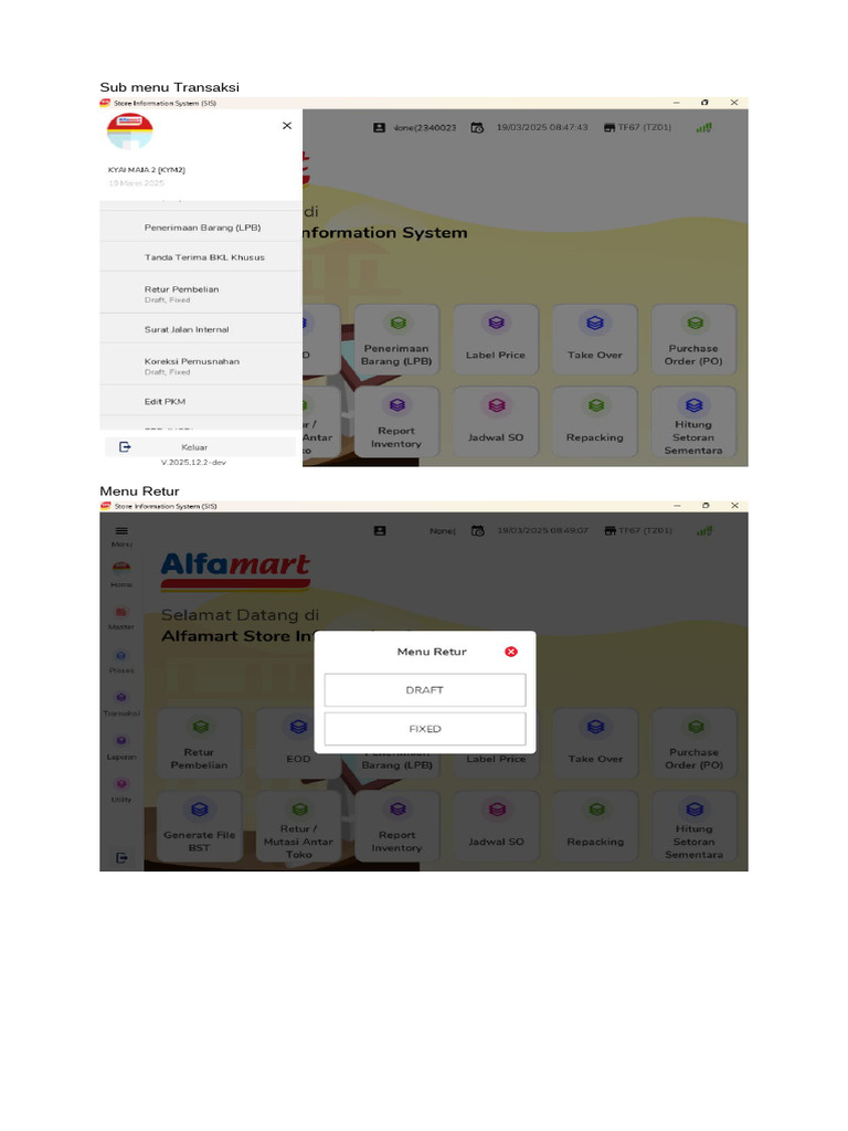 Retur BOS SIS & WEB OTP - Server Android | PDF