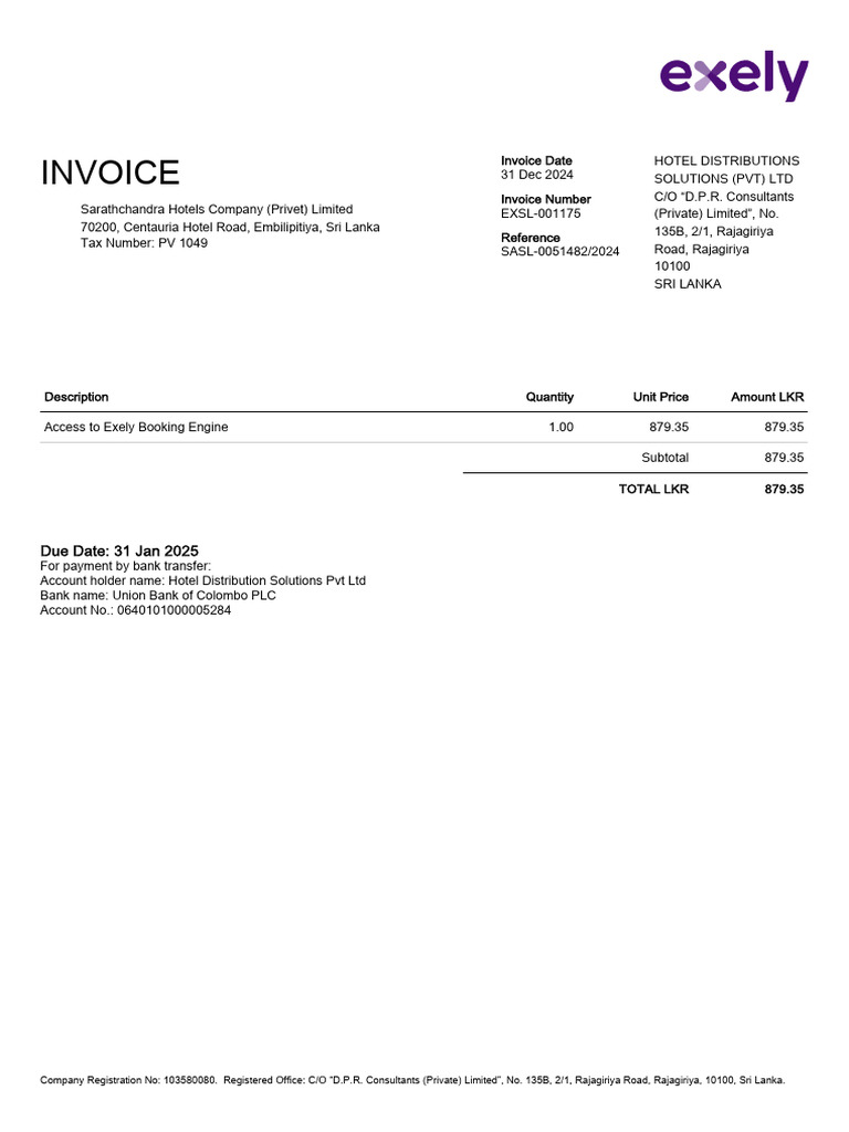 Invoice EXSL-001175 | PDF