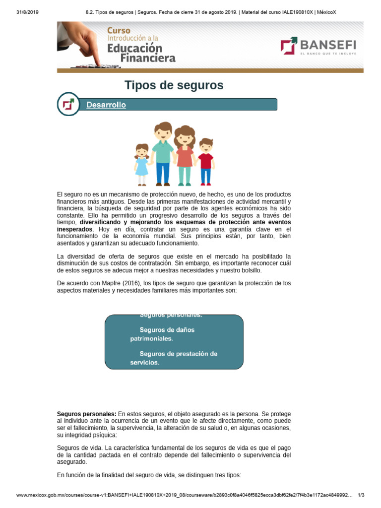 Tipos de Seguros: Guía Completa | PDF | Seguro | Póliza de seguros