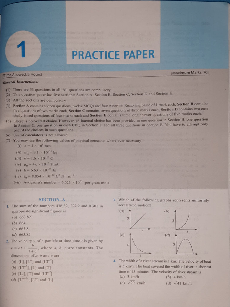 Sample Questions Paper-1 | PDF | Gases | Force