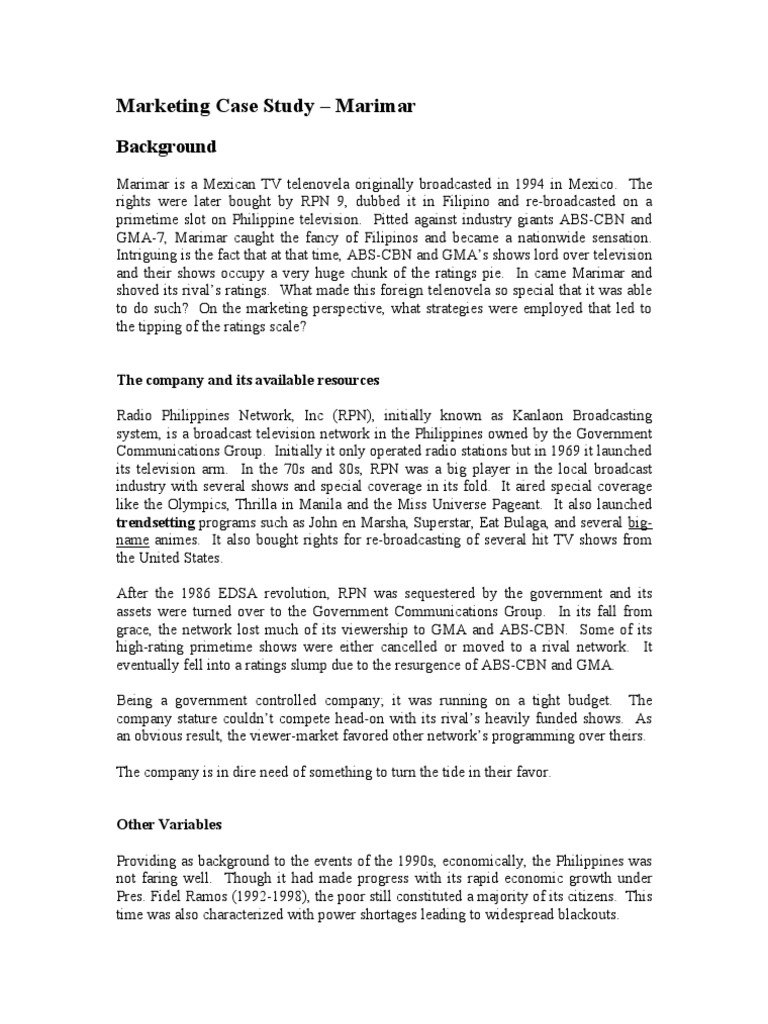 Marketing Case Study | PDF | Digital Television | Entertainment