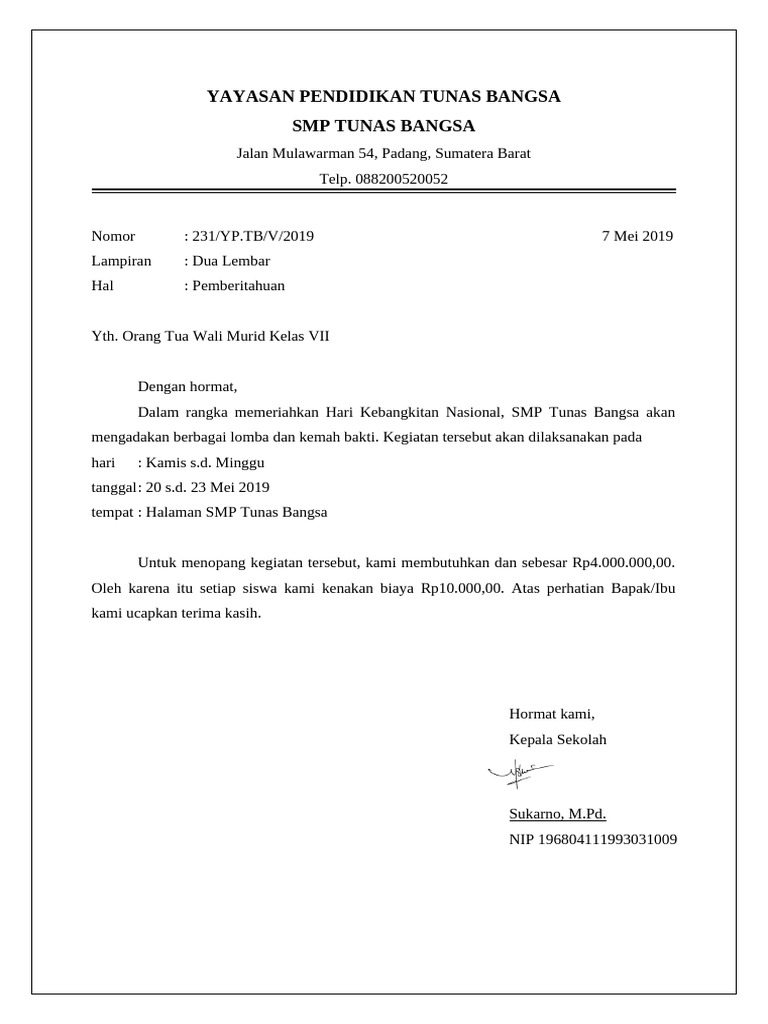 Surat Resmi | PDF