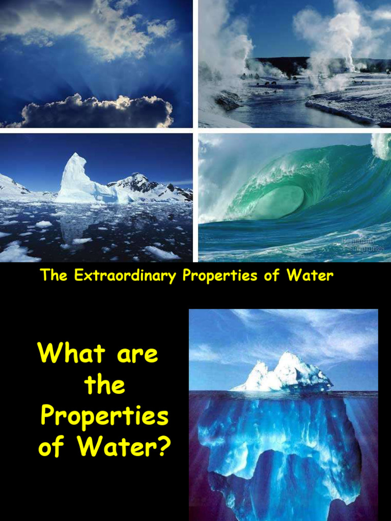 Properties of Water HND (1st Semester Biochem) | PDF | Acid | Ph
