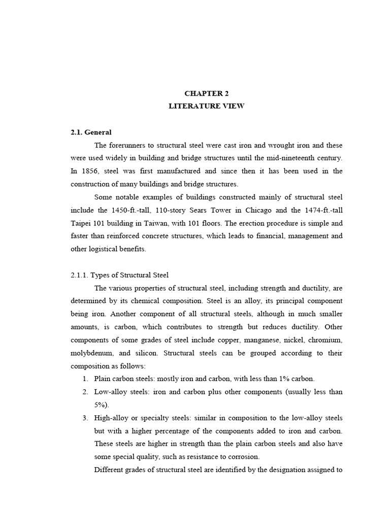 Steel Structure Thesis Chapter 2 | PDF | Buckling | Steel