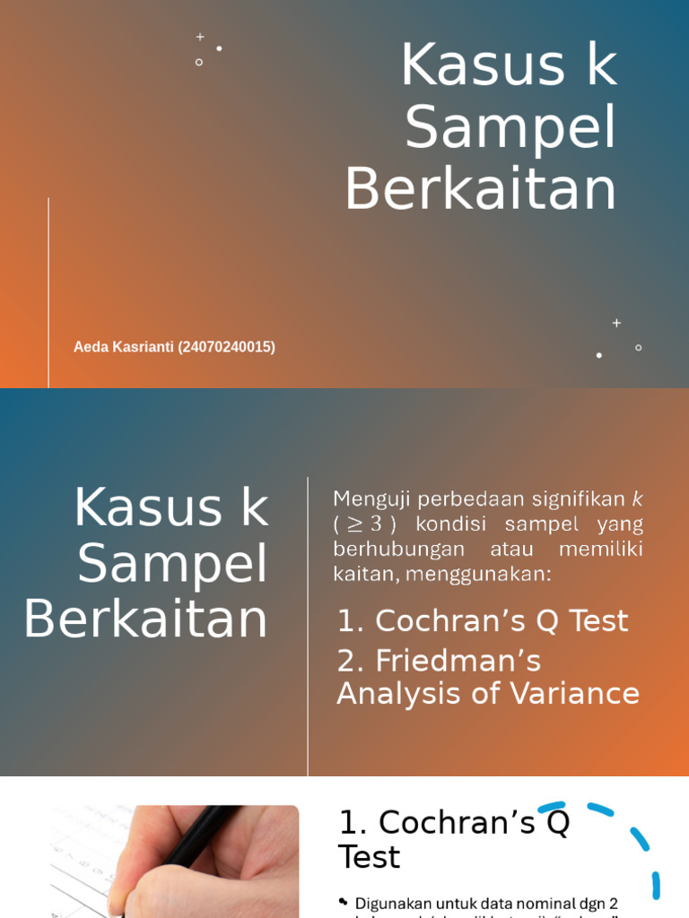 Uji Statistik Cochran dan Friedman | PDF