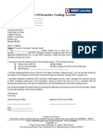 HDFC Securities Demat Account Closure Request Form | PDF | Banking ...