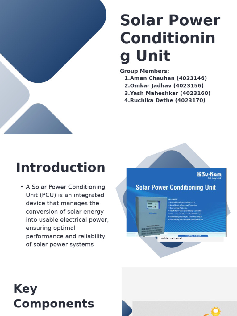 Solar Power Conditioning Unit | PDF | Solar Power | Photovoltaic System