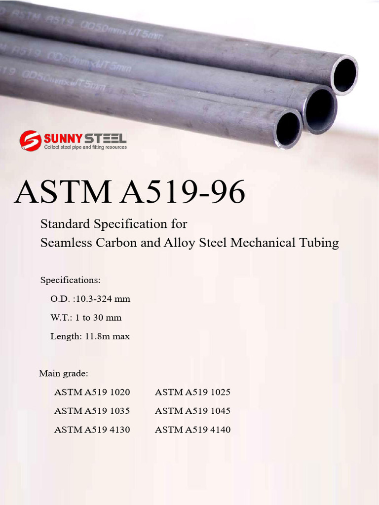 Astm A519 Standard Specification For Seamless Carbon and Alloy Steel ...