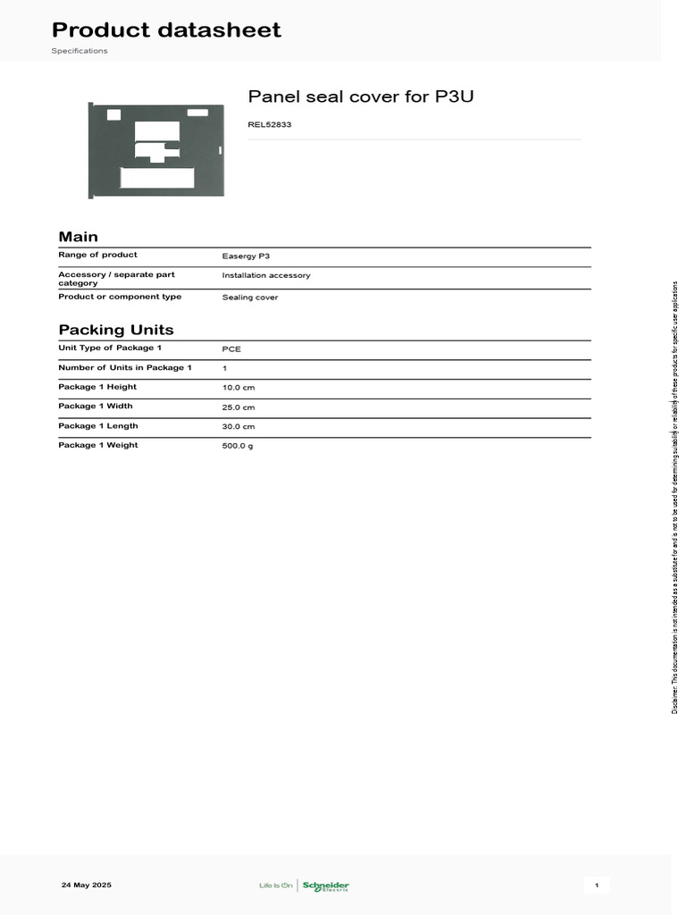 Schneider Electric - PowerLogic-P3-Protection-Relays - REL52833 | PDF