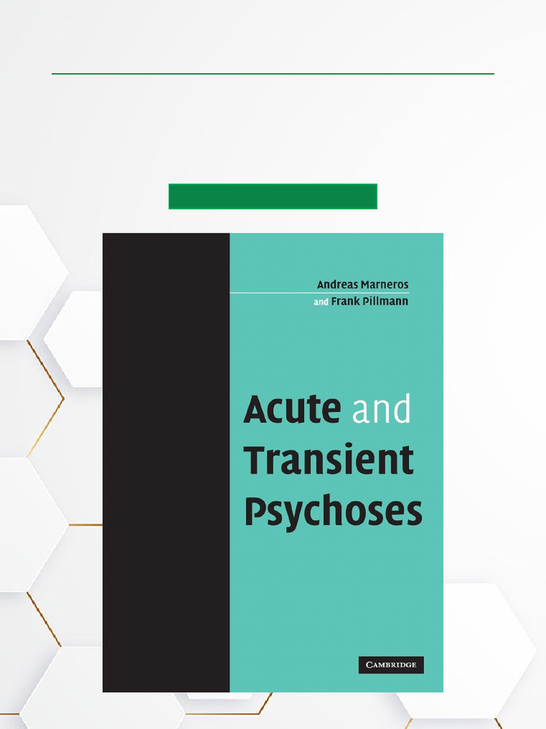 Acute and Transient Psychoses - 1st Edition Complete Digital Book | PDF ...