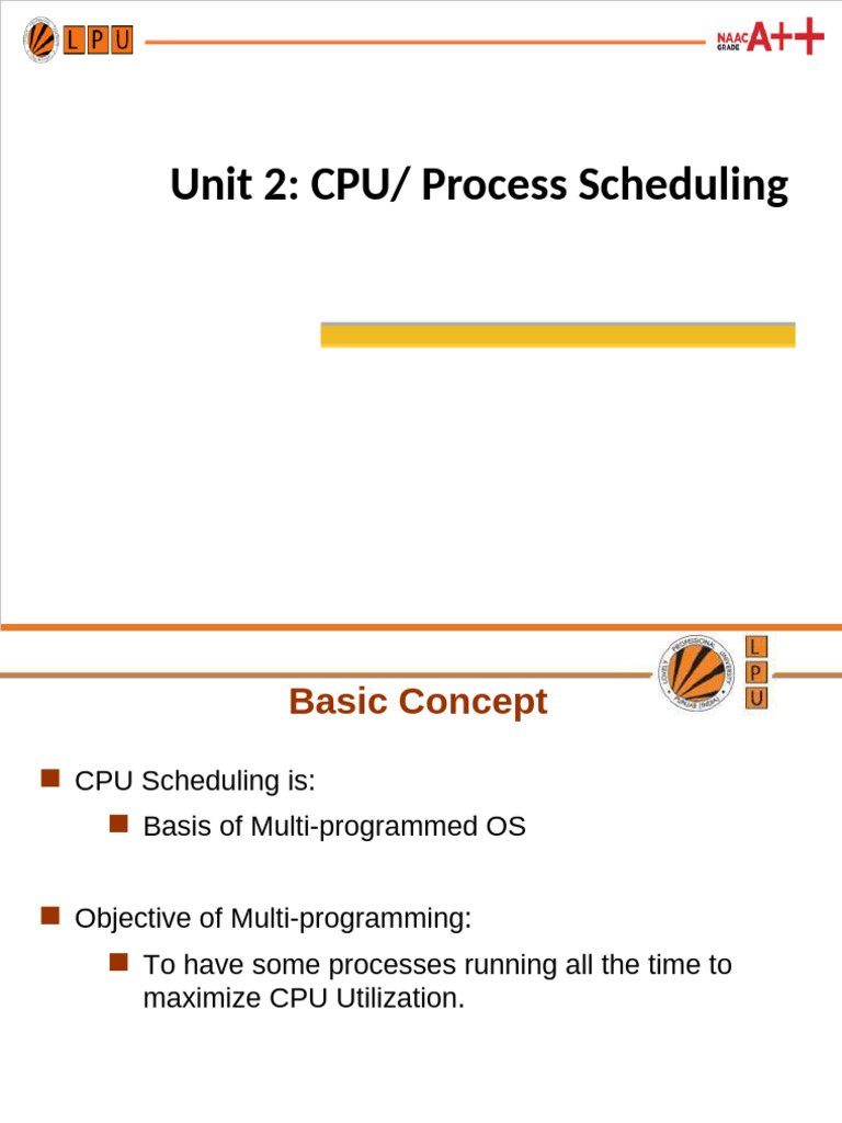 CSE316 - CPU Scheduling Unit2 | PDF | Scheduling (Computing) | Process ...