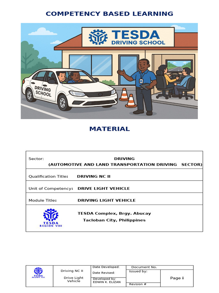CBLM-DRIVING NCII | PDF | Headlamp | Airbag