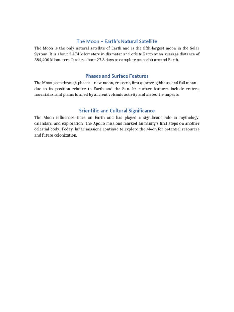 Moon Document | PDF