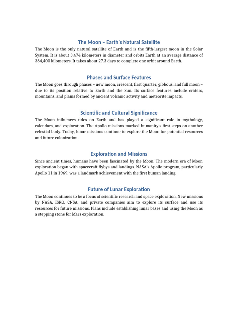 Updated Moon Document | PDF