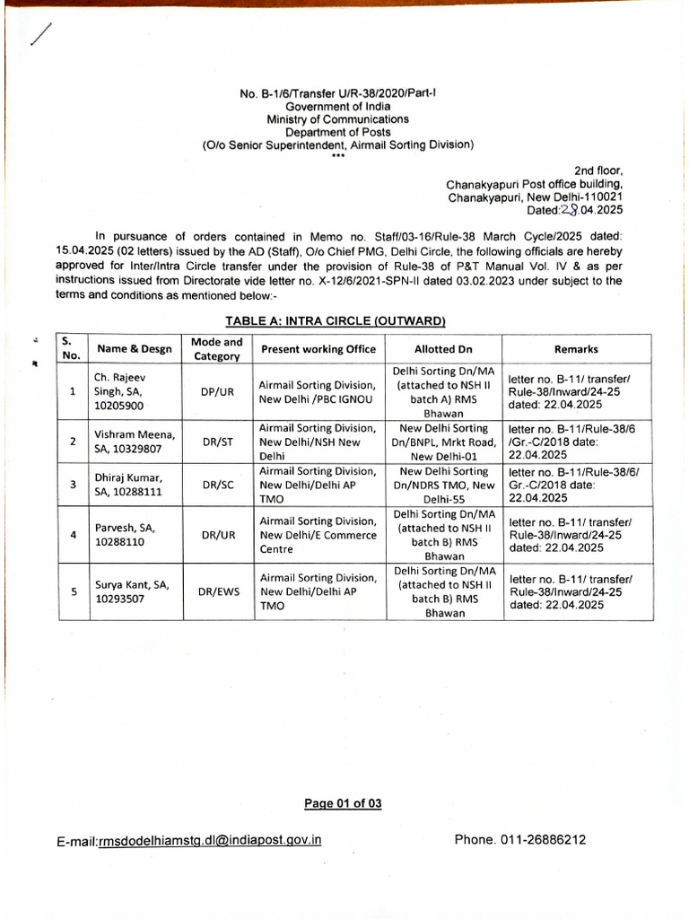 Rule 38 Outward | PDF