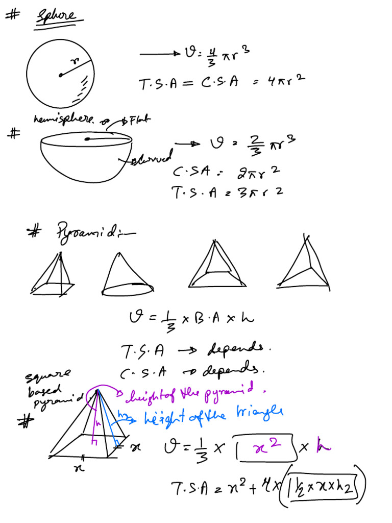 Mensuration Formulas | PDF | Geometric Objects | Euclidean Geometry