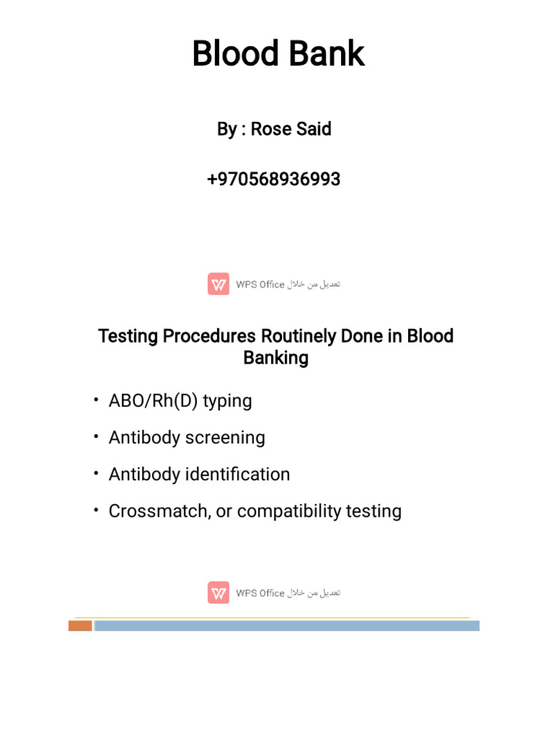 Abbreviation of Blood Bank | PDF | Human Diseases And Disorders | Anatomy