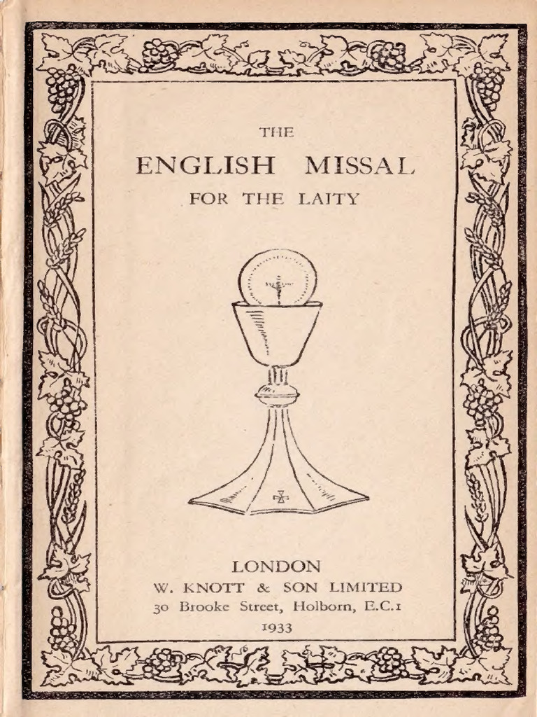 English Missal with Liturgical Errata | PDF | Glory (Religion) | Sacrifice