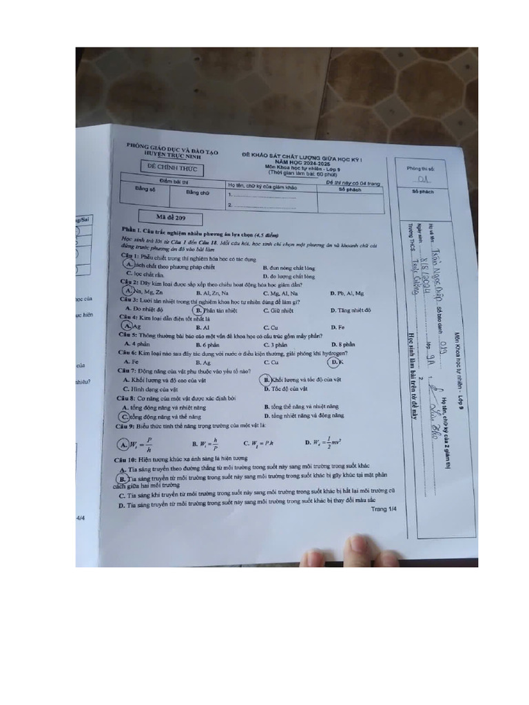 đề giữa kì HKI | PDF