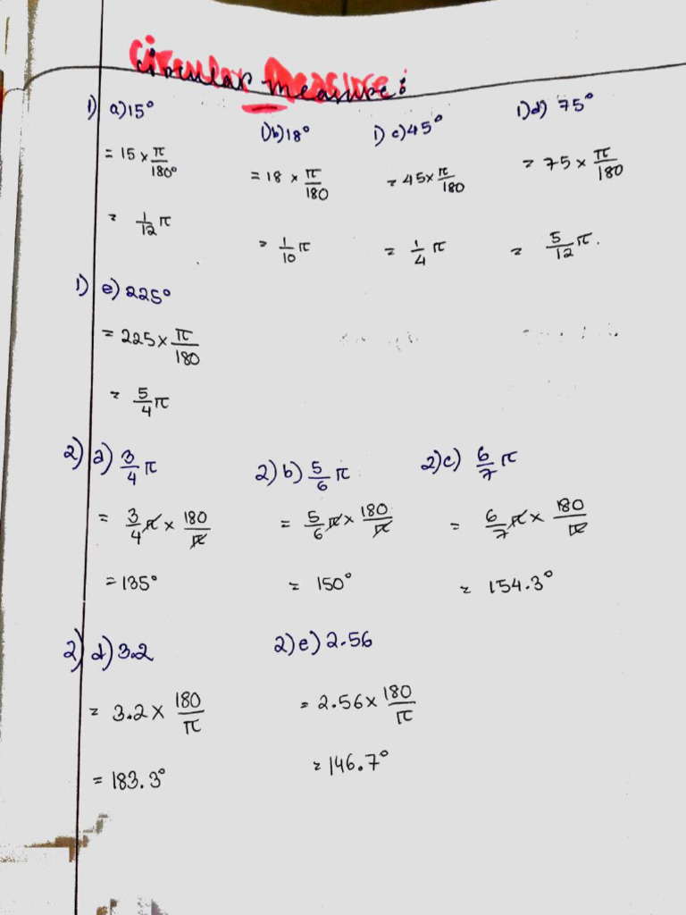 Circular Measure Solution_ | PDF