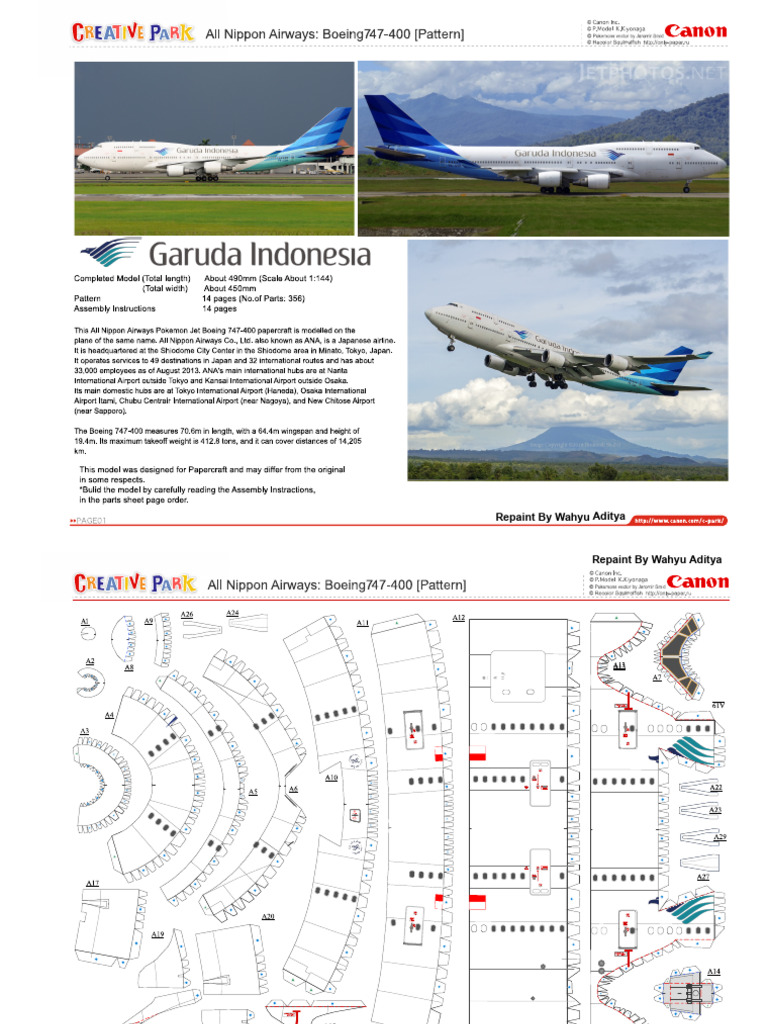 PK-GSH Repaint by Wahyu Aditya (B747-400 Garuda Indonesia) | PDF