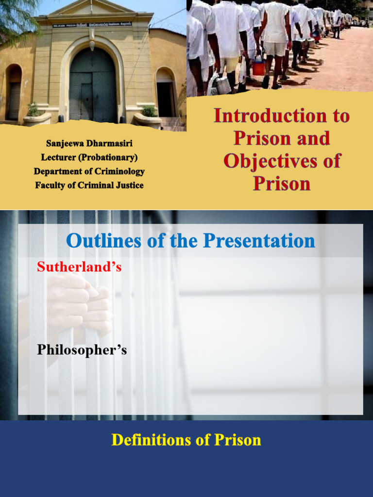 5.1 - Introduction To Prison and Objectives of Prison | PDF | Prison ...