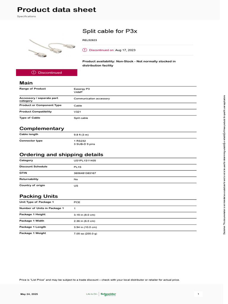 Schneider Electric_PowerLogic-P3-Protection-Relays_REL52823 | PDF ...